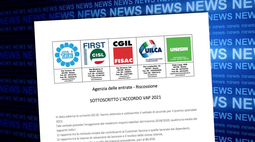 AdeR, sottoscritto l’accordo Vap 2021 – FIRST Agenzia delle Entrate ...