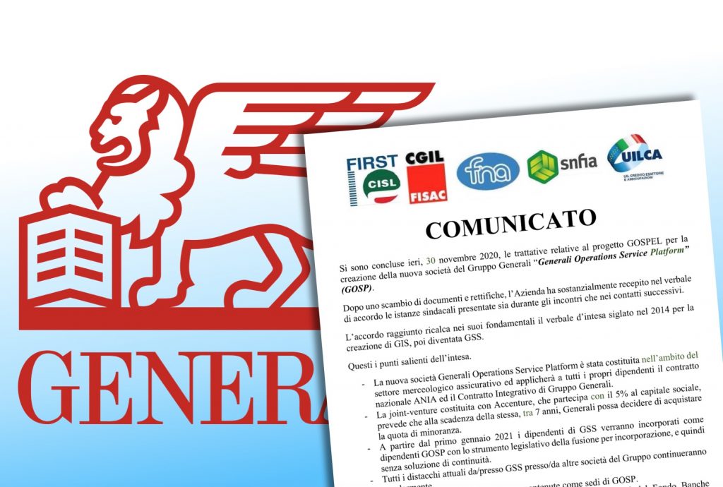 Gruppo Generali, raggiunto l’accordo su Gosp – FIRST CISL Assicurativi