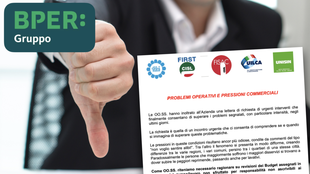 Gruppo Bper: problemi operativi e pressioni commerciali – FIRST Gruppo BPER