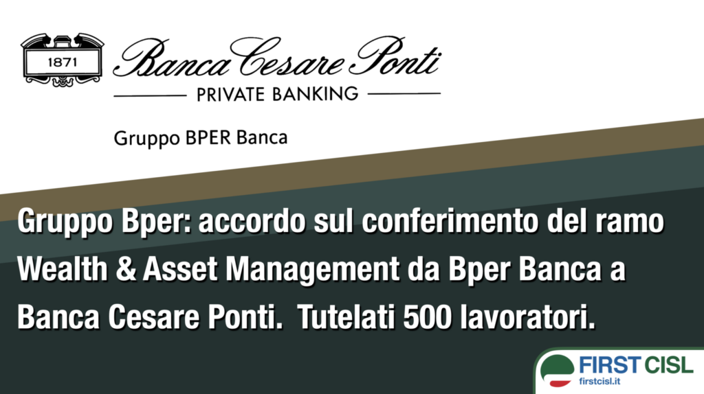 Gruppo Bper: raggiunto accordo sul conferimento del ramo Wealth & Asset ...