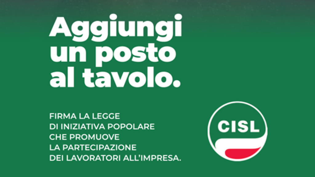 Proposta di legge CISL: “La Partecipazione al Lavoro” – FIRST Gruppo Unipol