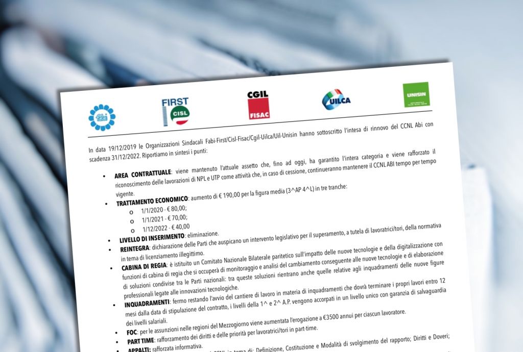 Ccnl dei bancari, il comunicato sindacale unitario a seguito dell ... Ccnl dei bancari, il comunicato sindacale unitario a seguito dell ...