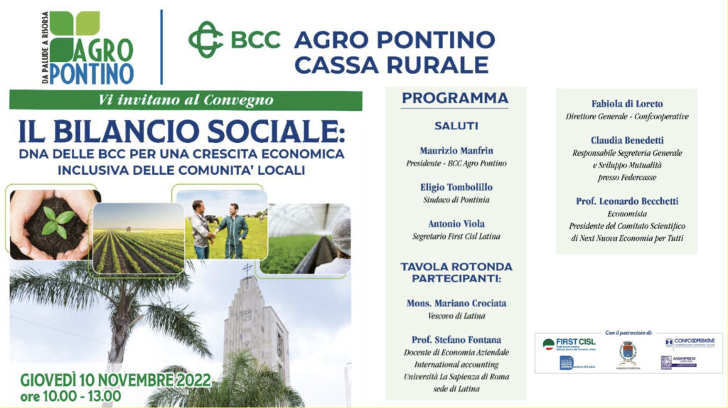 Convegno First Cisl Latina, il bilancio sociale dna delle Bcc per una ...