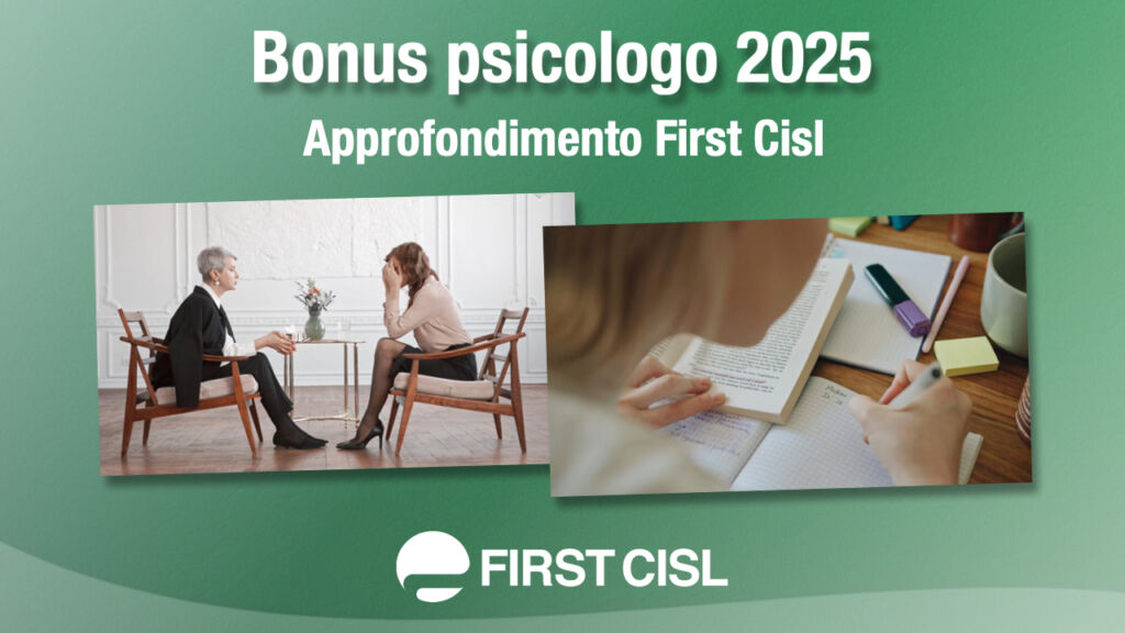 Bonus psicologo 2025, l’approfondimento First Cisl – FIRST CISL